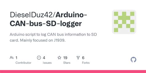 Github Dieselduz42arduino Can Bus Sd Logger Arduino Script To Log Can Bus Information To Sd