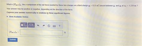 solved what is fnet 3 x ﻿the x component of the net force