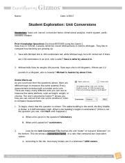 UnitConversionSE Doc Name Date Babe Exploration Unit Conversions Vocabulary
