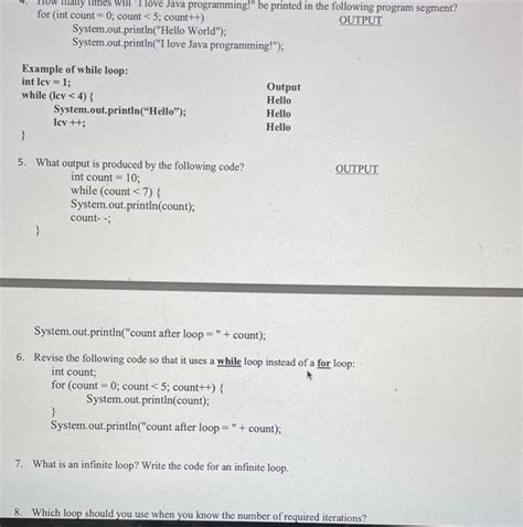 solved for int count 0 count