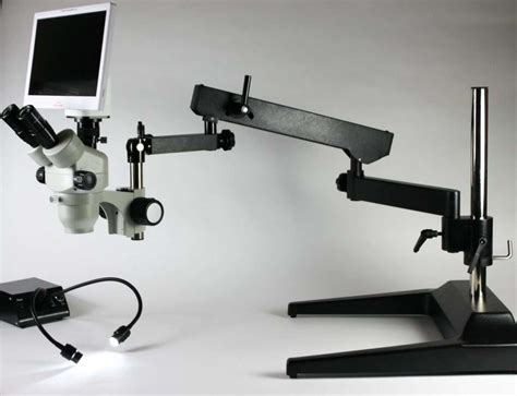 Small Table Mount For An Articulated Arm Microscope Stand With Holes For Bolting To Bench Gt