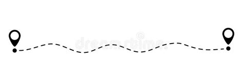 Pin Map Dotted Line Stock Illustration Illustration Of Position 264212195