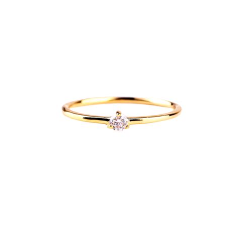 Tiny Diamond Ring Mint And Lily