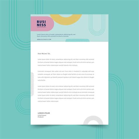 일반 비즈니스 레터 헤드 템플릿 무료 벡터