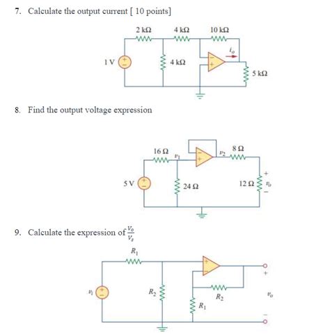 Solved Calculate the output current points kΩ Chegg