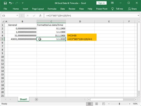 Date And Time In Excel