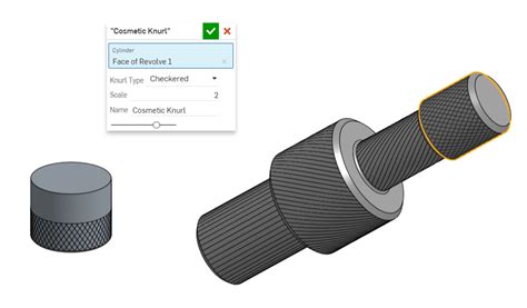 New Featurescript Cosmetic Knurl — Onshape