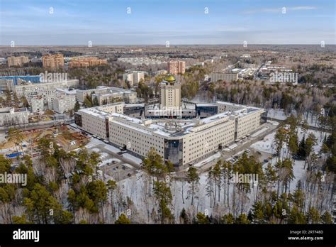 Aerial View Of Novosibirsk State University And The Construction Of Its New Buildings In Spring