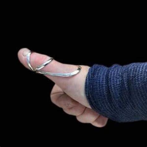 Thumb Splint Silver Ring Mcp Hyperextension Splint Etsy Artofit