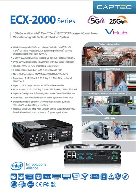 Ecx 2000 Machine Vision Embedded Computer Captec Americas Inc