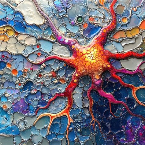 Abstract Colorful Neural Inspired Artwork With Vibrant Textures Stock Image Image Of Dynamic
