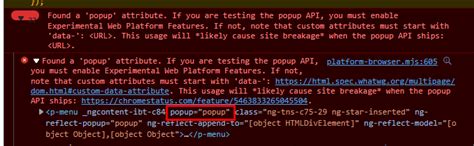 Primeng Popup Attribute Conflict With Html Popup Attribute · Issue