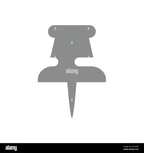 Pushpin Vector Icon Simple Push Pin Symbol Stock Vector Image And Art