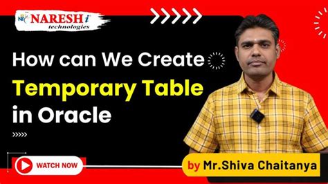 How To Create A Temporary Table In Oracle Naresh I Technologies