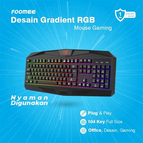 Foomee Vb06 Keyboard Gaming Rgb Usb Interface Lazada Indonesia
