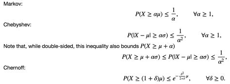 Statistics Python Markov Chebyshev Chernoff Upper Bound Functions