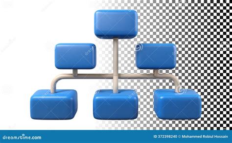 Blue Organizational Chart Hierarchy Diagram Business Structure Png
