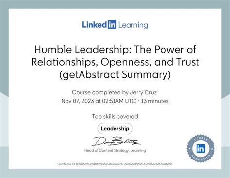 Jerry Cruz On Linkedin Certificate Of Completion