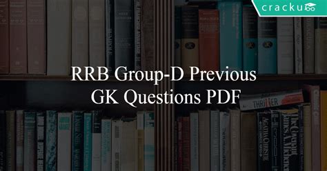 RRB Group D Previous GK Questions PDF Cracku