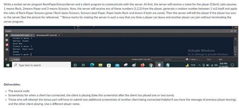 Solved Write A Socket Server Program Rock Papers Solutioninn