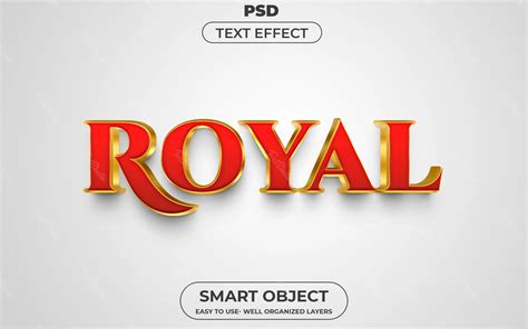 Royal Red Golden 3d Text Effect Photoshop Premium Psd File