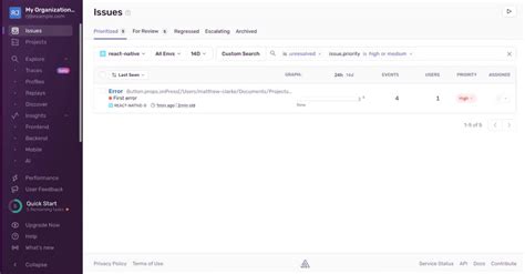 How To Logging In React Native Product Blog • Sentry