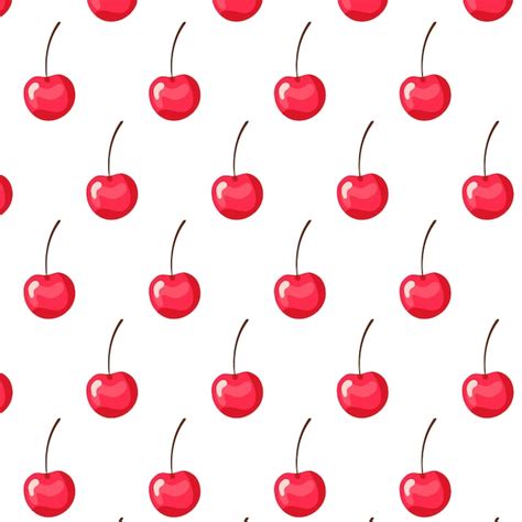 Premium Vector Cute Cherry Pattern