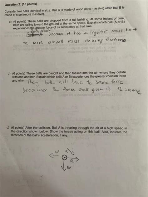 Solved Question 2 18 Points Consider Two Balls Identical