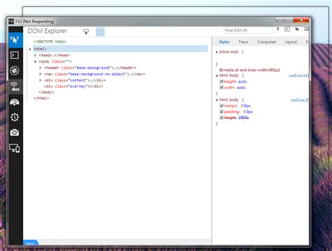 How Do You Get F12 Developer Tools To Not Instantly Crash And Leave Artifacts On Your Screen