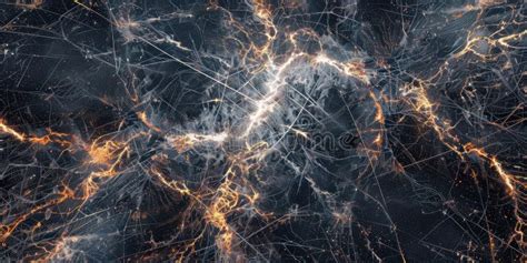 Detailed Visualization Of Neural Network Connections Glowing Synapses And Neurons Abstract