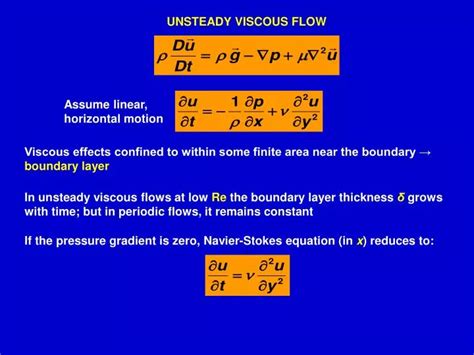 ppt unsteady viscous flow powerpoint presentation free download id