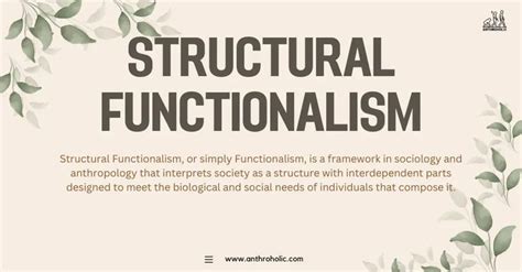 Structural Functionalism In Anthropology