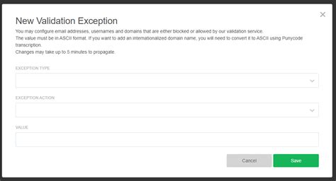 Validation Exception Management Atdata