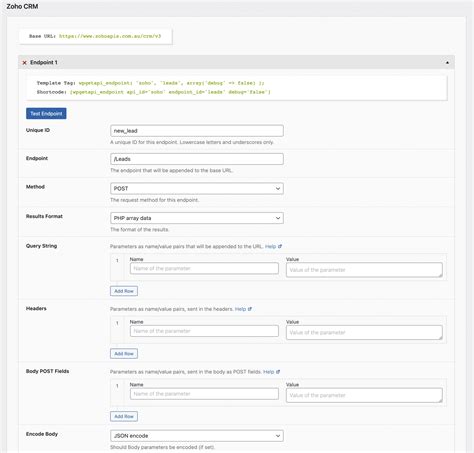 Connect Zoho Crm To Wordpress Wpgetapi