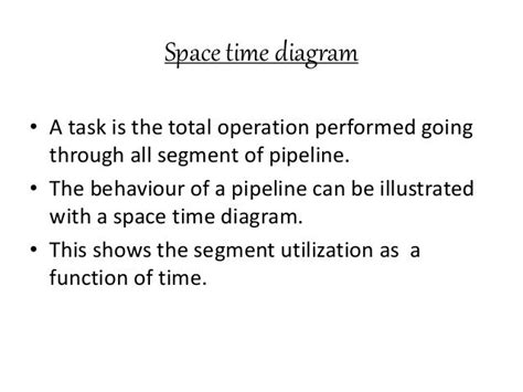 Pipeline Processing And Space Time Diagram