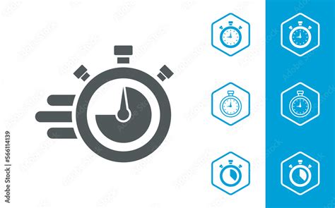 Stopwatch Icon Are Designed In A Simple Trendy Flat Style Classic Stop