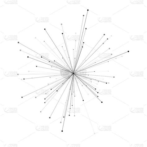 抽象的分子模型的三维插图孤立在白色背景。科学或医学模式与分子，原子。抽象几何模板的小册子，传单，报告素材 花瓣网