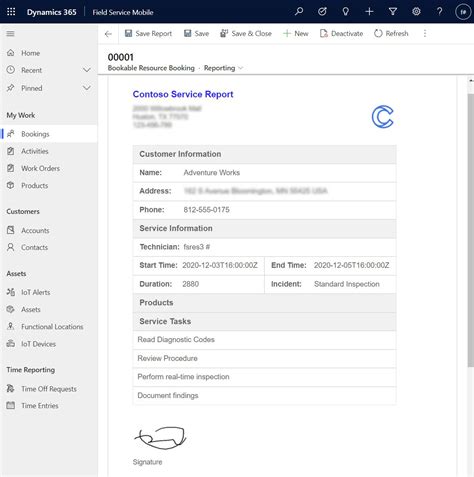 field service technician service reporting contains video dynamics