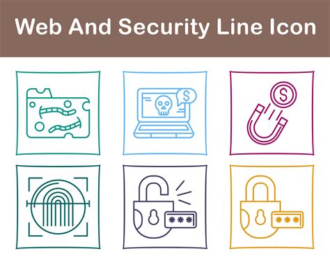 Web And Security Vector Icon Set 21506007 Vector Art At Vecteezy