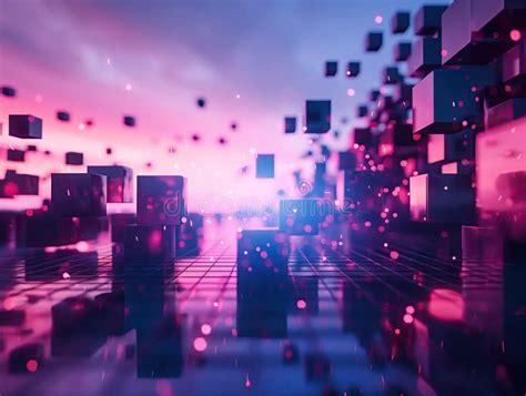 Abstract Background Of Digital Cubes Stock Illustration Illustration Of Banner Colorful