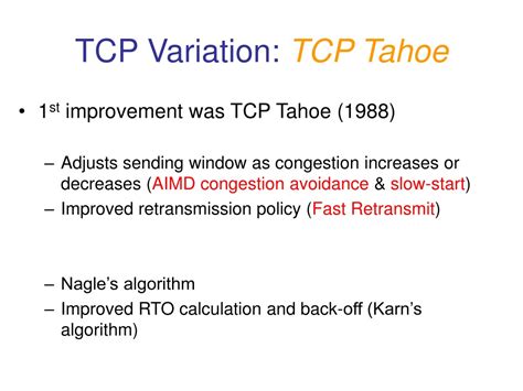 Ppt Tcp Variations Powerpoint Presentation Free Download Id9606337
