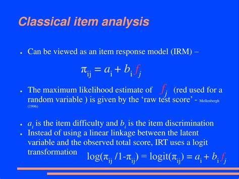 Ppt Item Response Theory Powerpoint Presentation Free Download Id3375948