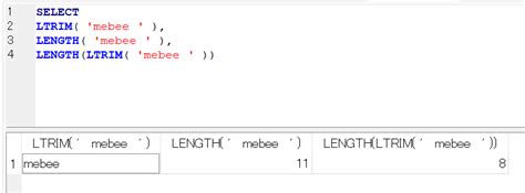 Sqlite 先頭から存在する空白を除去する Mebee