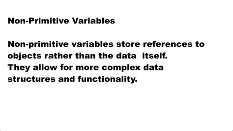 Primitive And Non Primitive Variables In Java Tutorial For Beginners Youtube