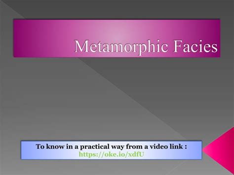 Metamorphic Facies Pptx