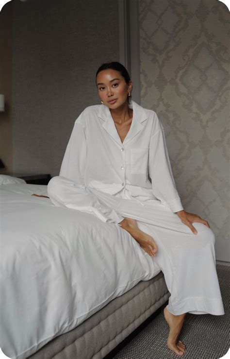 White Pajamas For Brides Luxe Pima Cotton Lounge Wear White Cotton