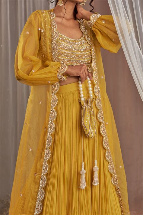 Buy Womens Designer Yellow Lehenga Set Nidhika Shekhar