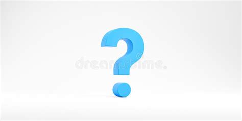 Large Question Mark On Empty White Background Stock Illustration