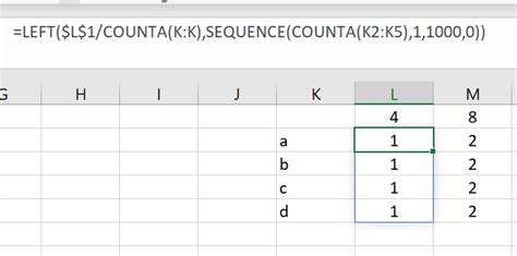 excel distribute a cell value into a column at specific range stack