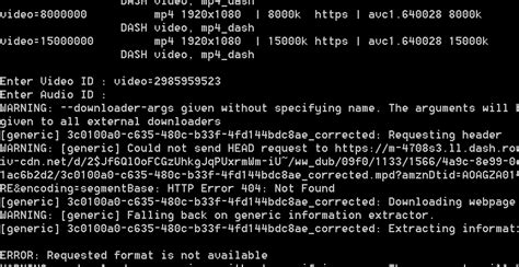 Requested Format Error · Issue 37 · Parnexcodeswidevine L3 Web Dl